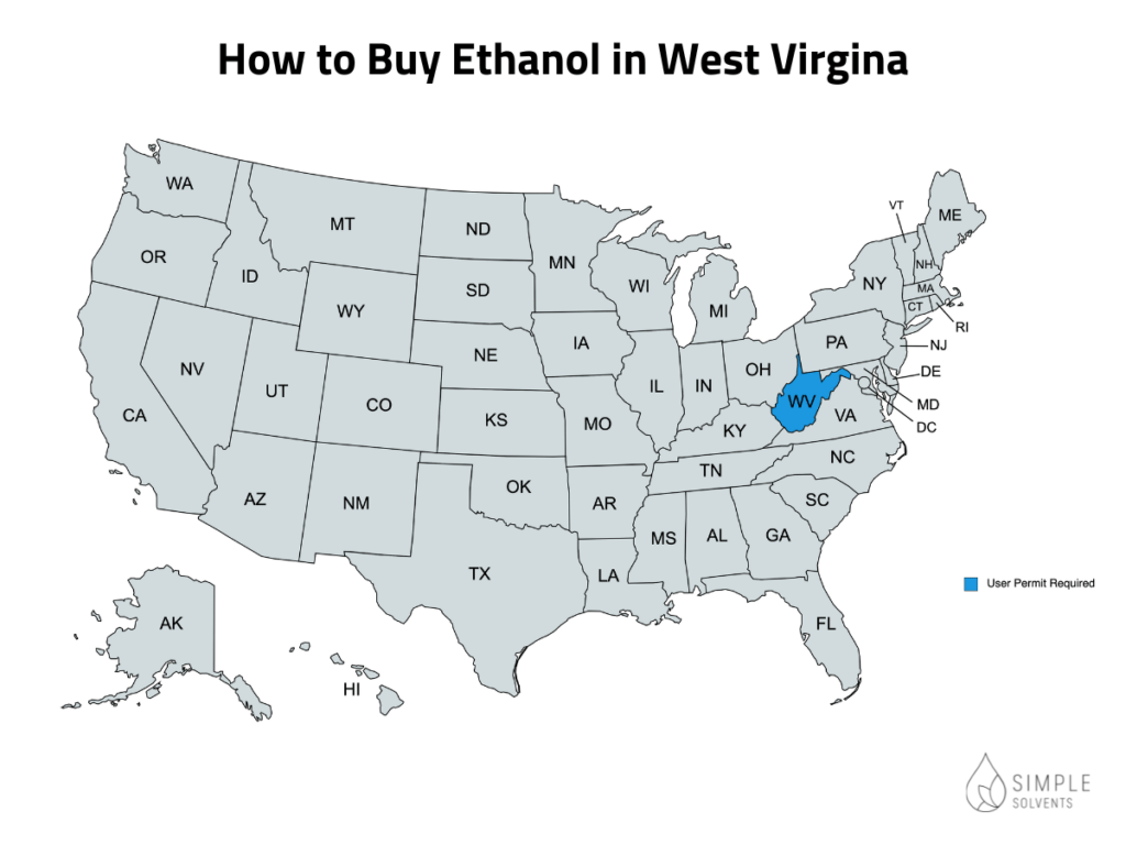 How To Buy Food Grade Ethanol In West Virginia | Simple Solvents
